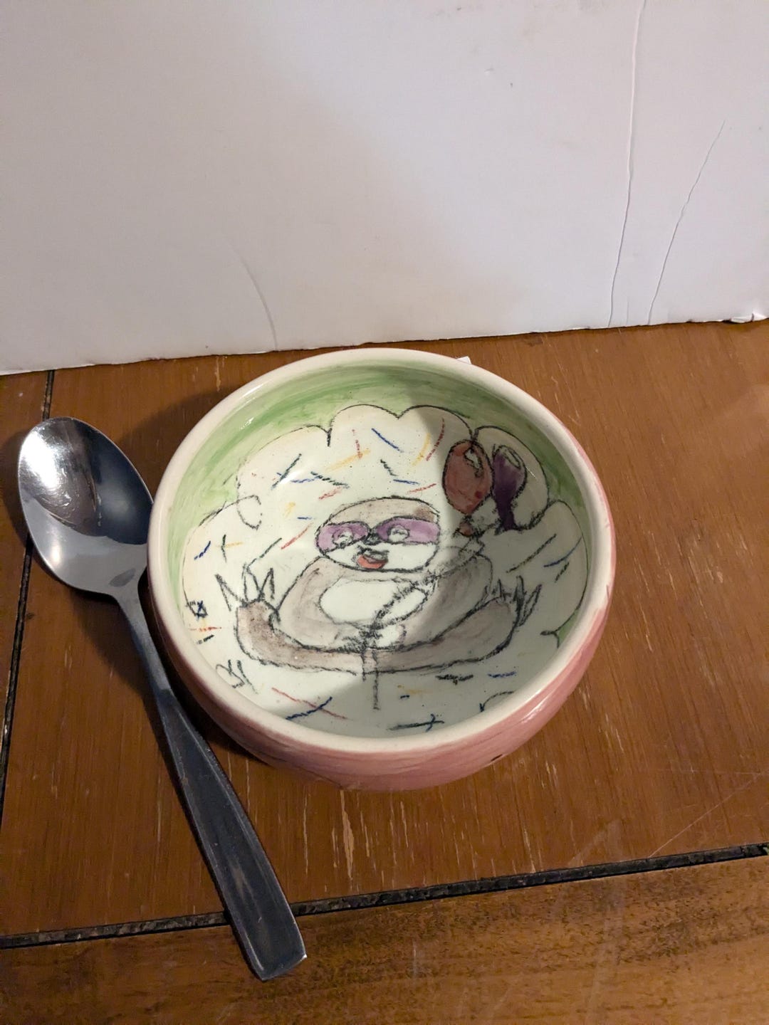 Happy Sloth Ring Dish, Cute Ceramic Whimsy Buddy Jewelry Storage, Pink ...