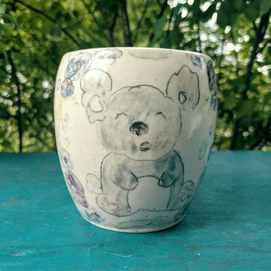 Cute Koala Cup Handmade Ceramic Toothbrush Holder Woodland - Etsy