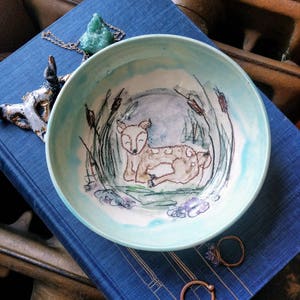 Cute Deer Ring Dish, Whimsical Woodland Buddy Jewelry Storage, Aqua ...