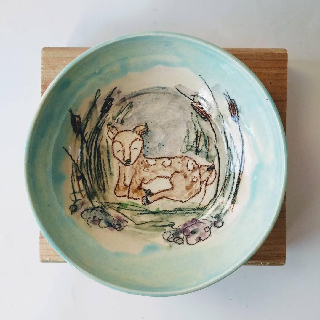 Cute Deer Ring Dish, Whimsical Woodland Buddy Jewelry Storage, Aqua ...