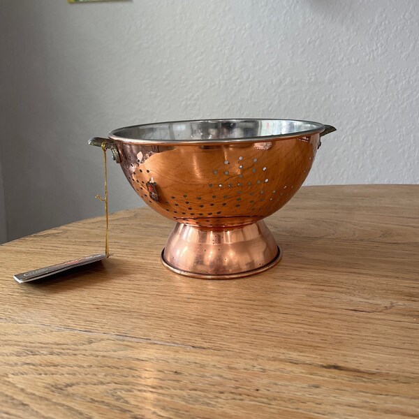 Copper Colander - Etsy