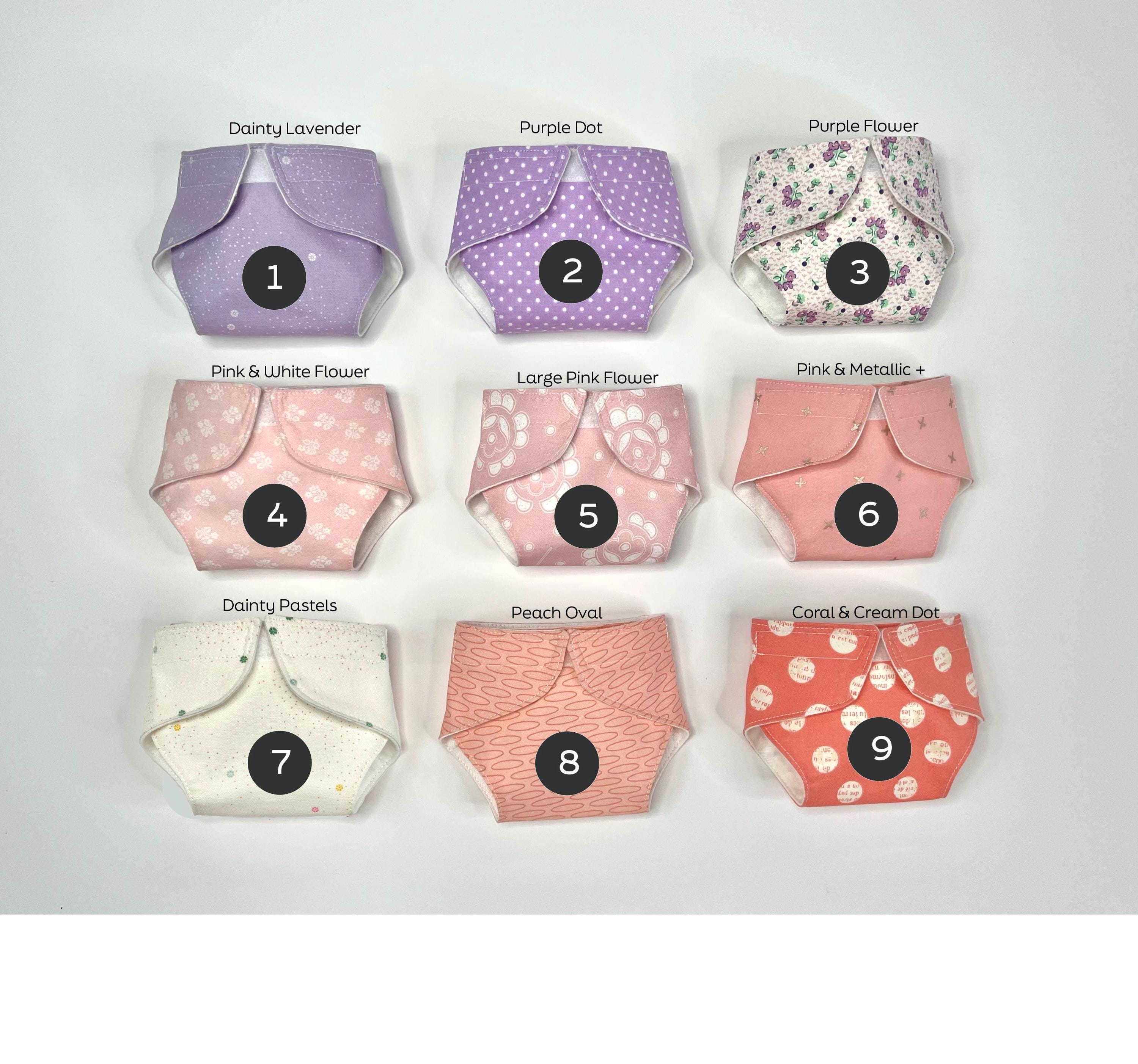 Single Doll Diapers: Fits 10-14" Adjustable Waist; Pick Your Fabric - Etsy