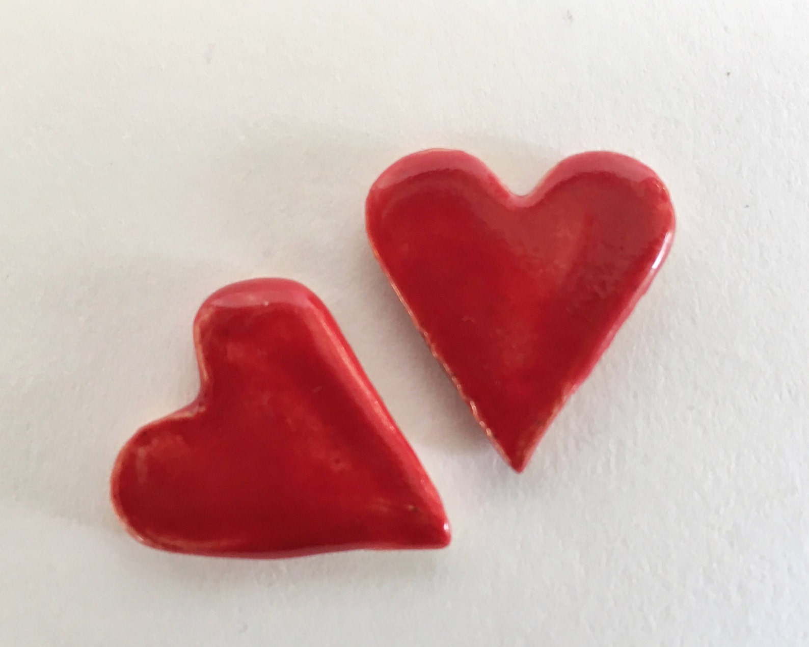 Little Ceramic Red Heart Charm. Essential Oil Diffuser. Tiny | Etsy