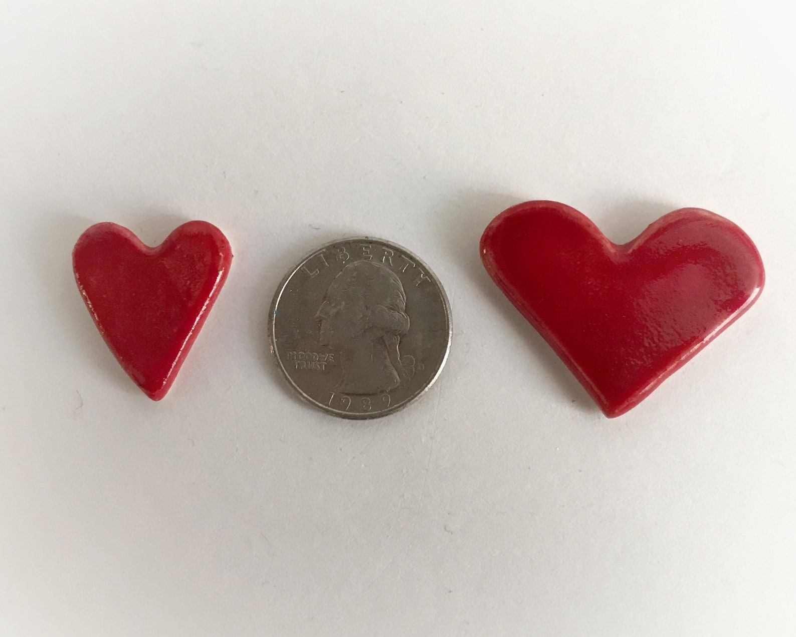 Little Ceramic Red Heart Charm. Essential Oil Diffuser. Tiny | Etsy