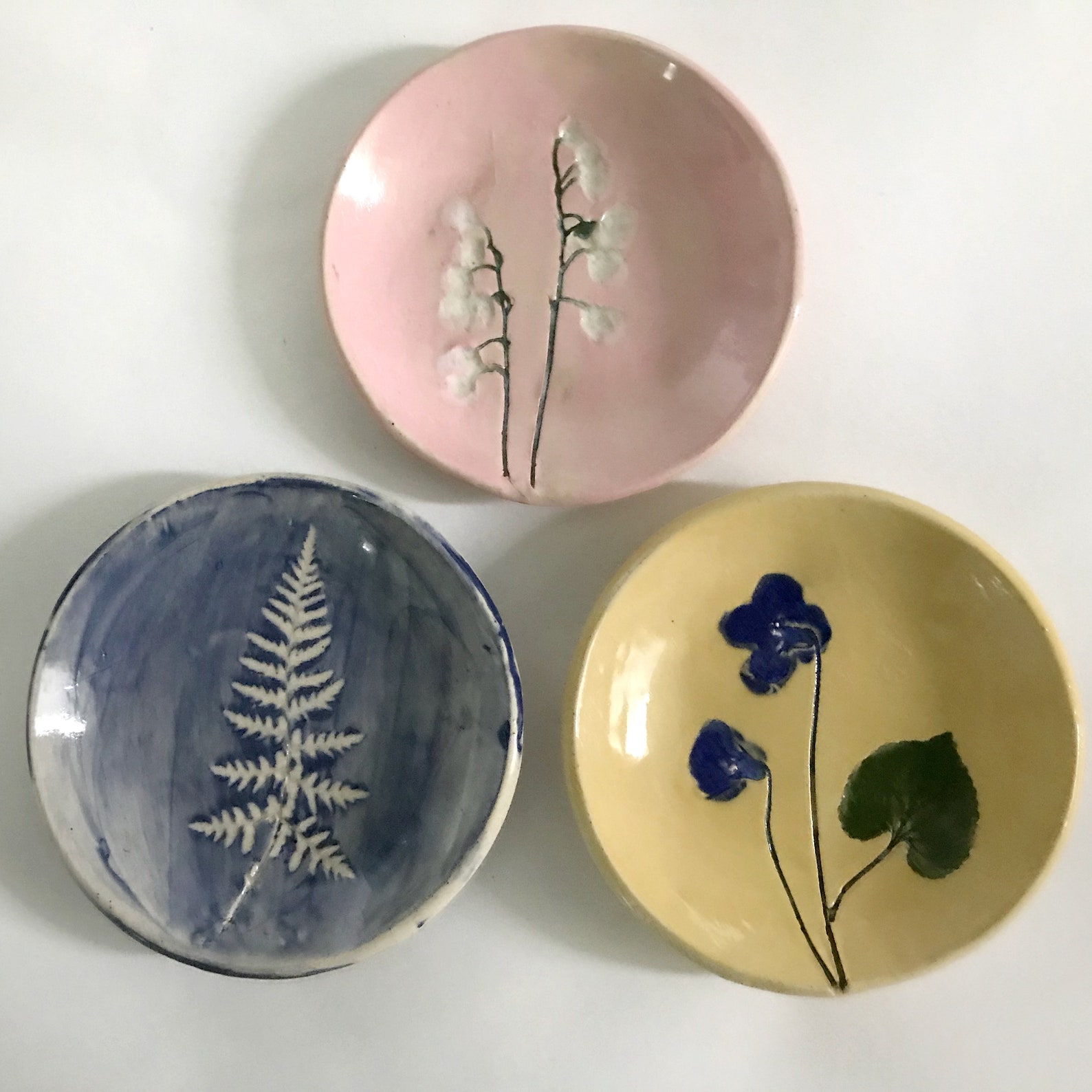 Lily of the Valley Ceramic Dish: Pink Botanical Pottery, Spoon Rest - Etsy