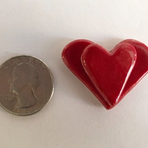 Ceramic Heart. Red Heart Charm. Essential Oil Diffuser. Bridal Shower ...