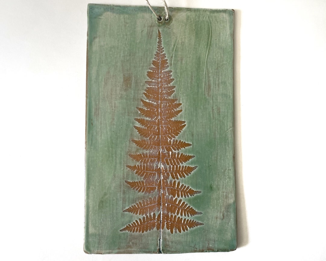 Fern Leaf Ceramic Wall Decor Tile. Trivet. Plate. Botanical Art - Etsy