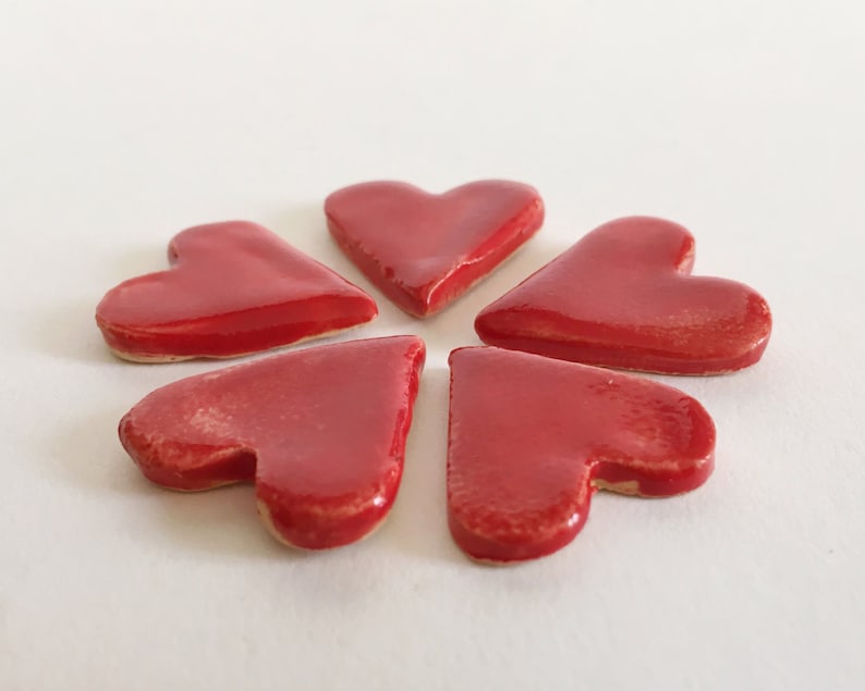 Little Ceramic Red Heart Charm. Essential Oil Diffuser. Tiny - Etsy