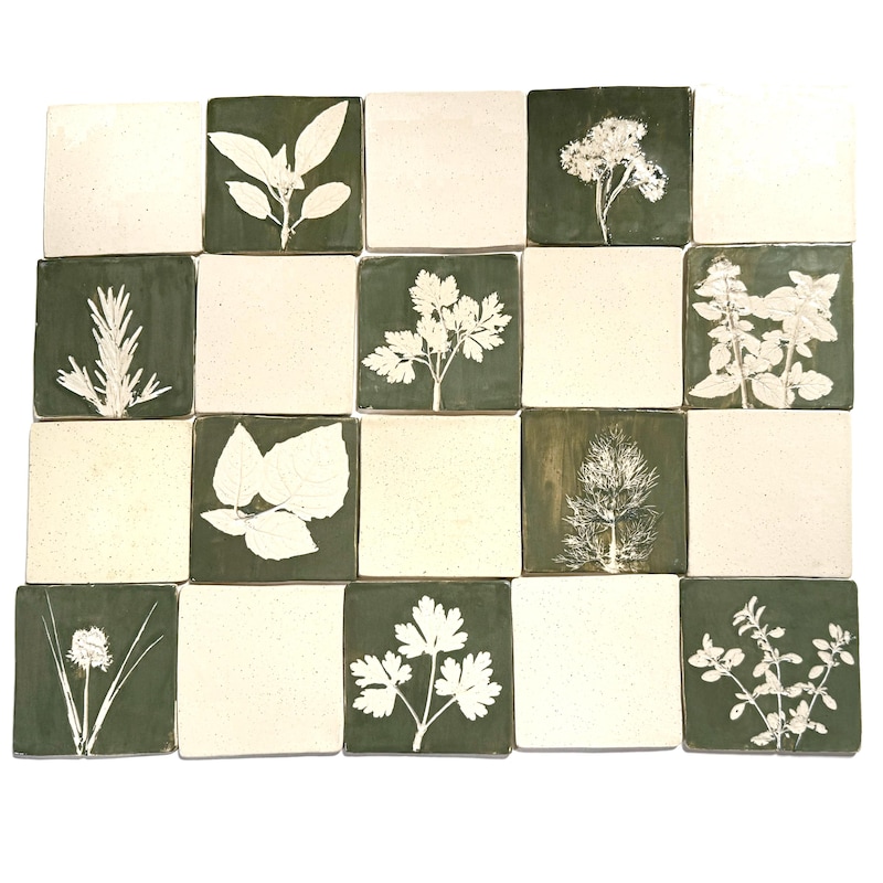 Botanical Tile - Etsy
