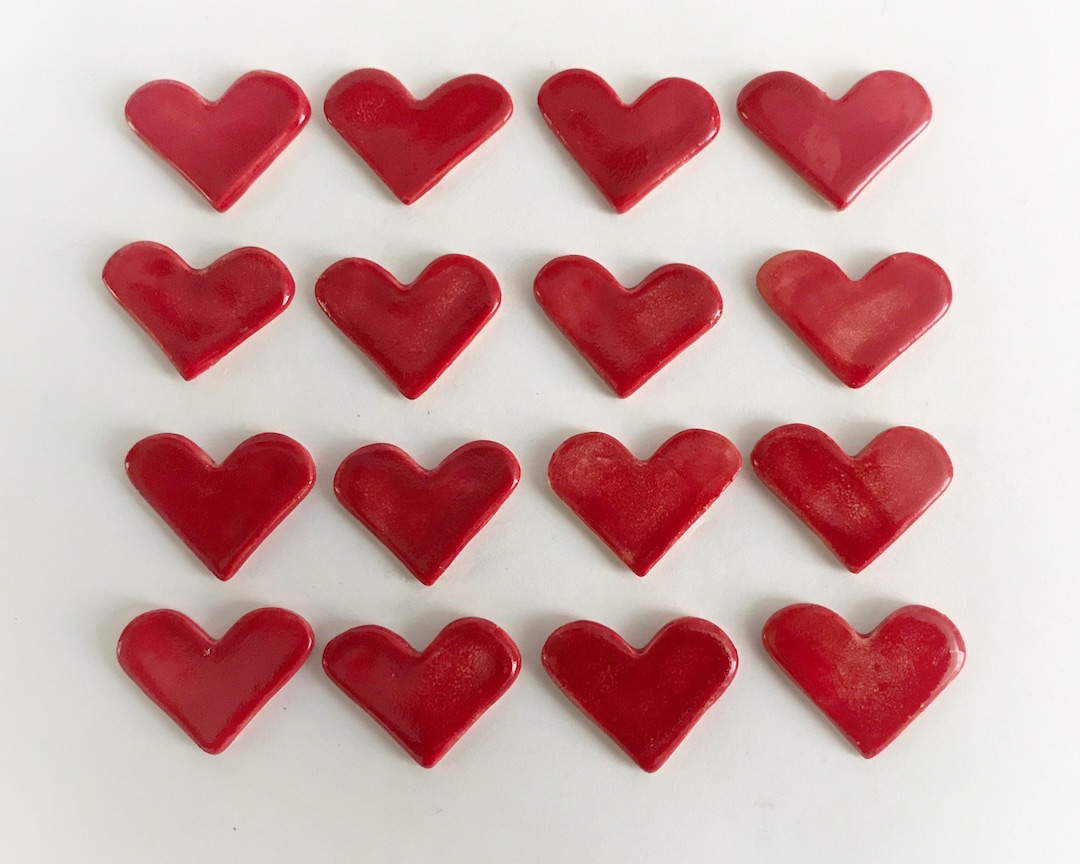 Ceramic Heart. Red Heart Charm. Essential Oil Diffuser. Bridal Shower ...