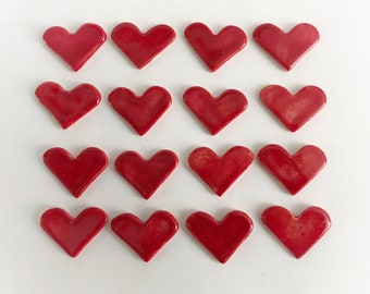 Red Ceramic Heart | Etsy