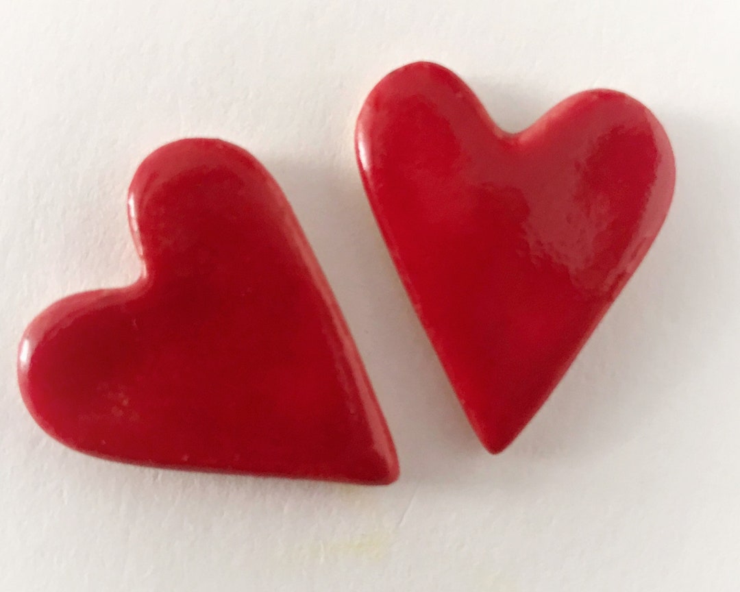 Little Ceramic Red Heart Charm. Essential Oil Diffuser. Tiny - Etsy