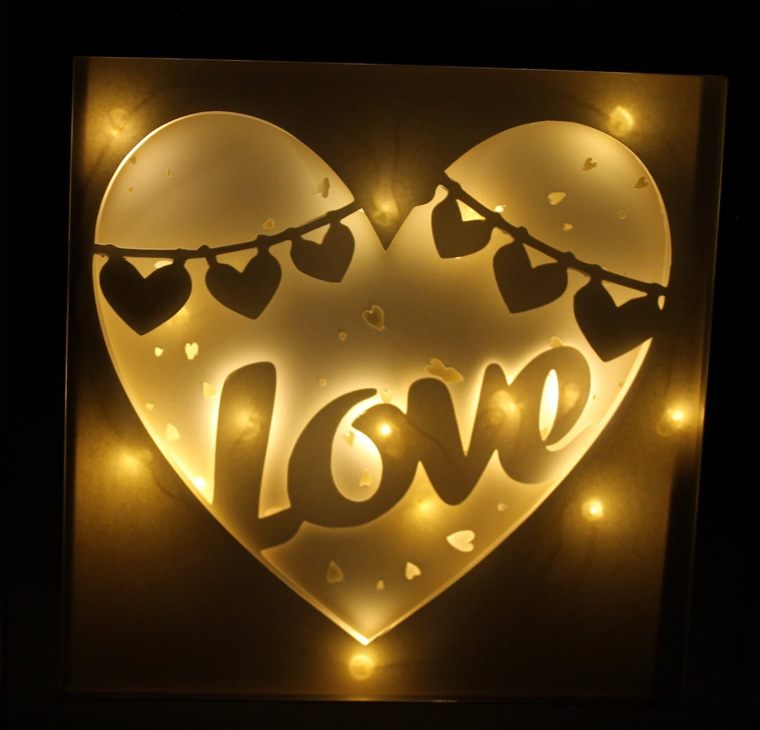 Light up Love With Hearts Shadow Box. Love - Valentines - Hearts ...