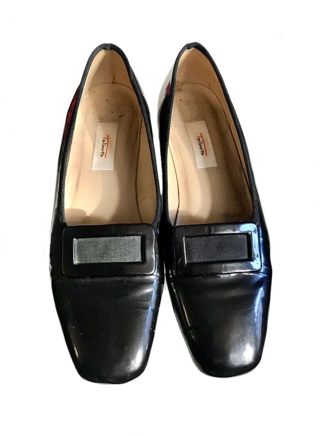 Talbot Black Genuine Patent Leather Women's Slip-on Loafers / 1960s ...