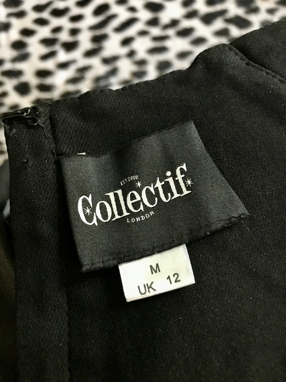 Collectif London 1950s black leather look jumpsuit / … - Gem