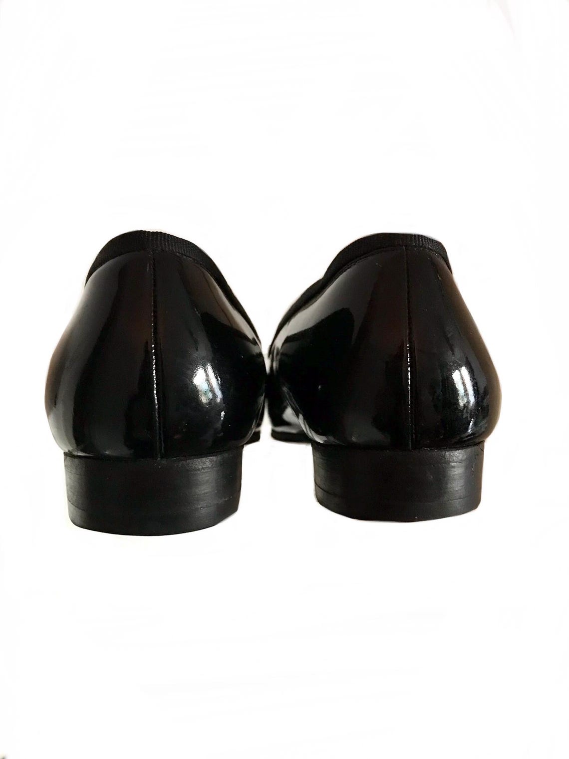 Talbot Black Genuine Patent Leather Women's Slip-on Loafers / 1960s ...