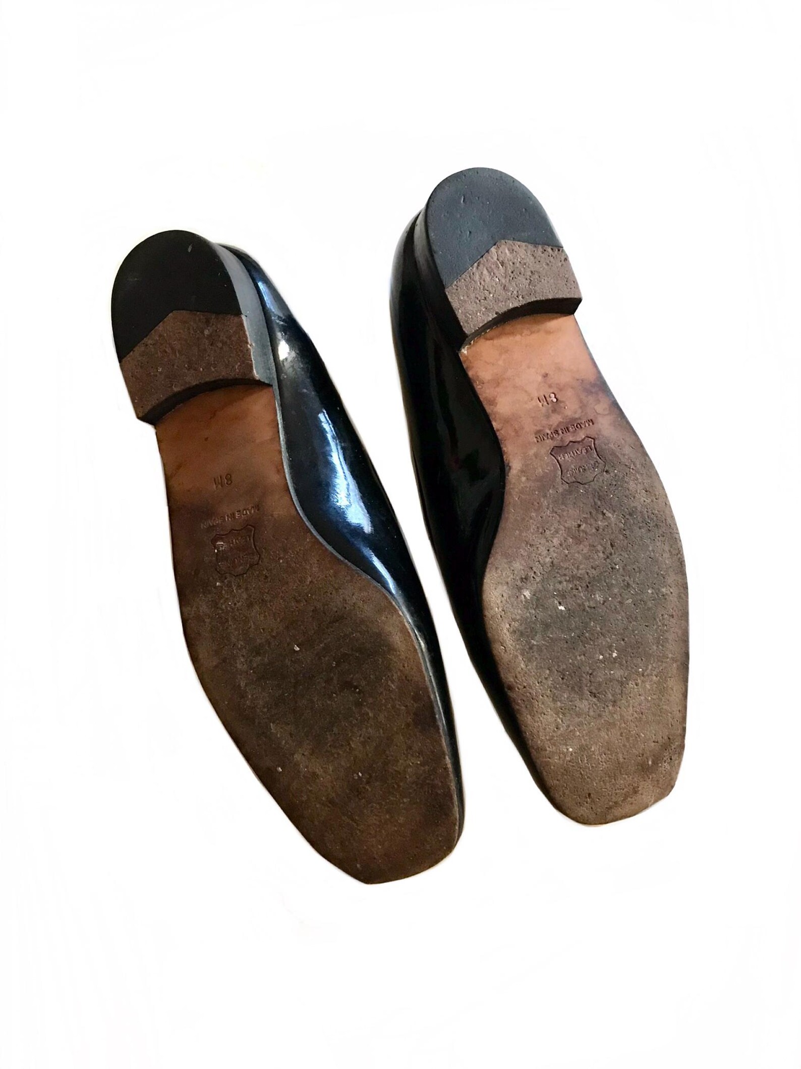 Talbot Black Genuine Patent Leather Women's Slip-on Loafers / 1960s ...