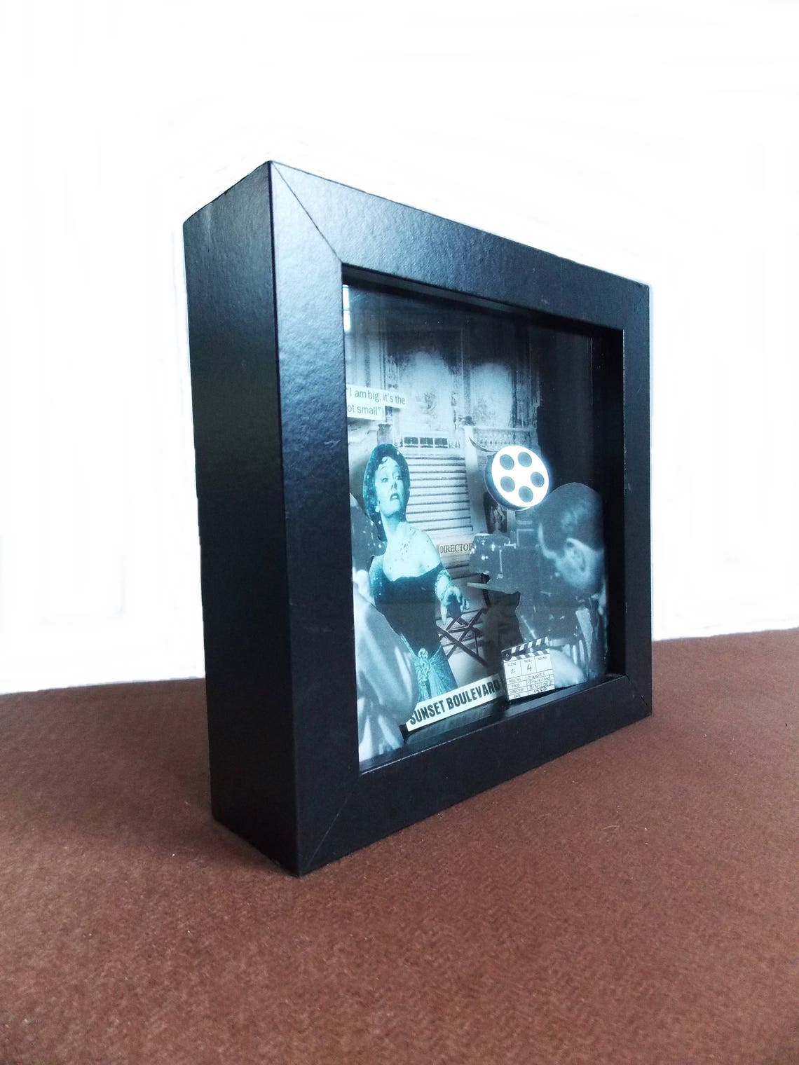 Mixed Media Art / Shadow Box/ Collage Assemblage Wall Hanging/ Movie ...