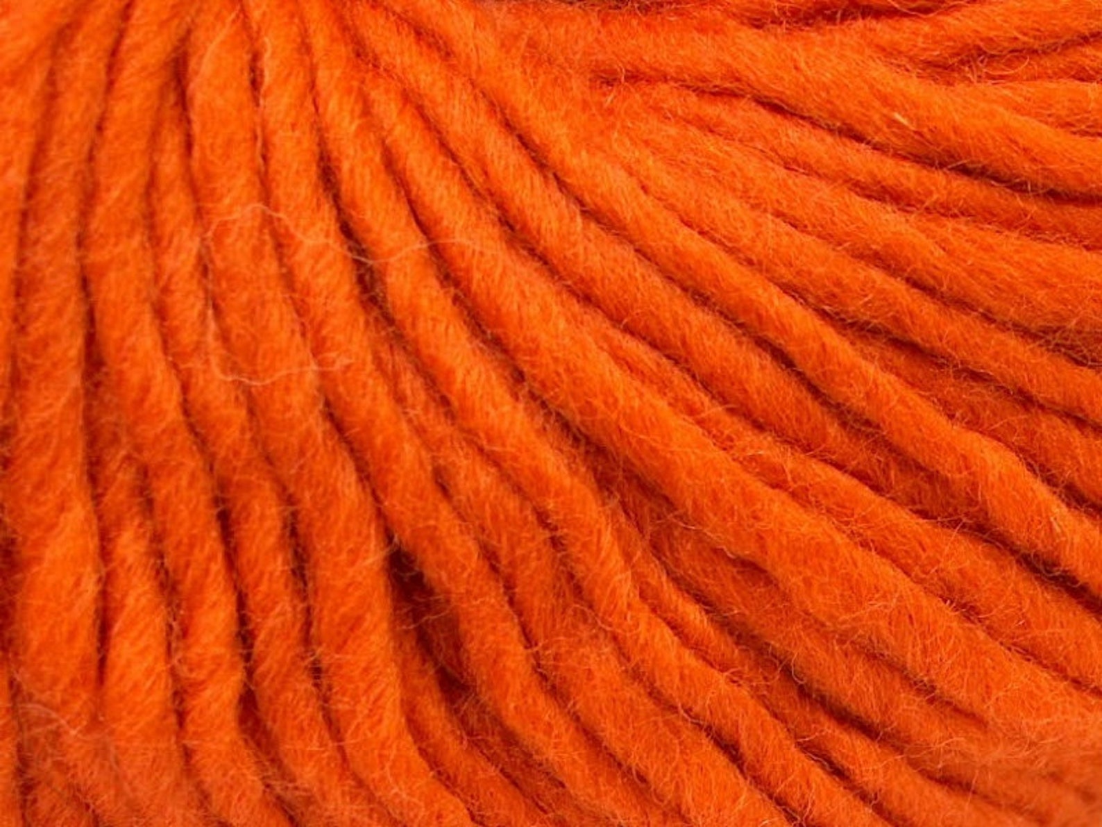Orange Yarn 100% Wool, Filzy Winter Knit Wool Yarn, Bulky, 1 Skein 100 ...
