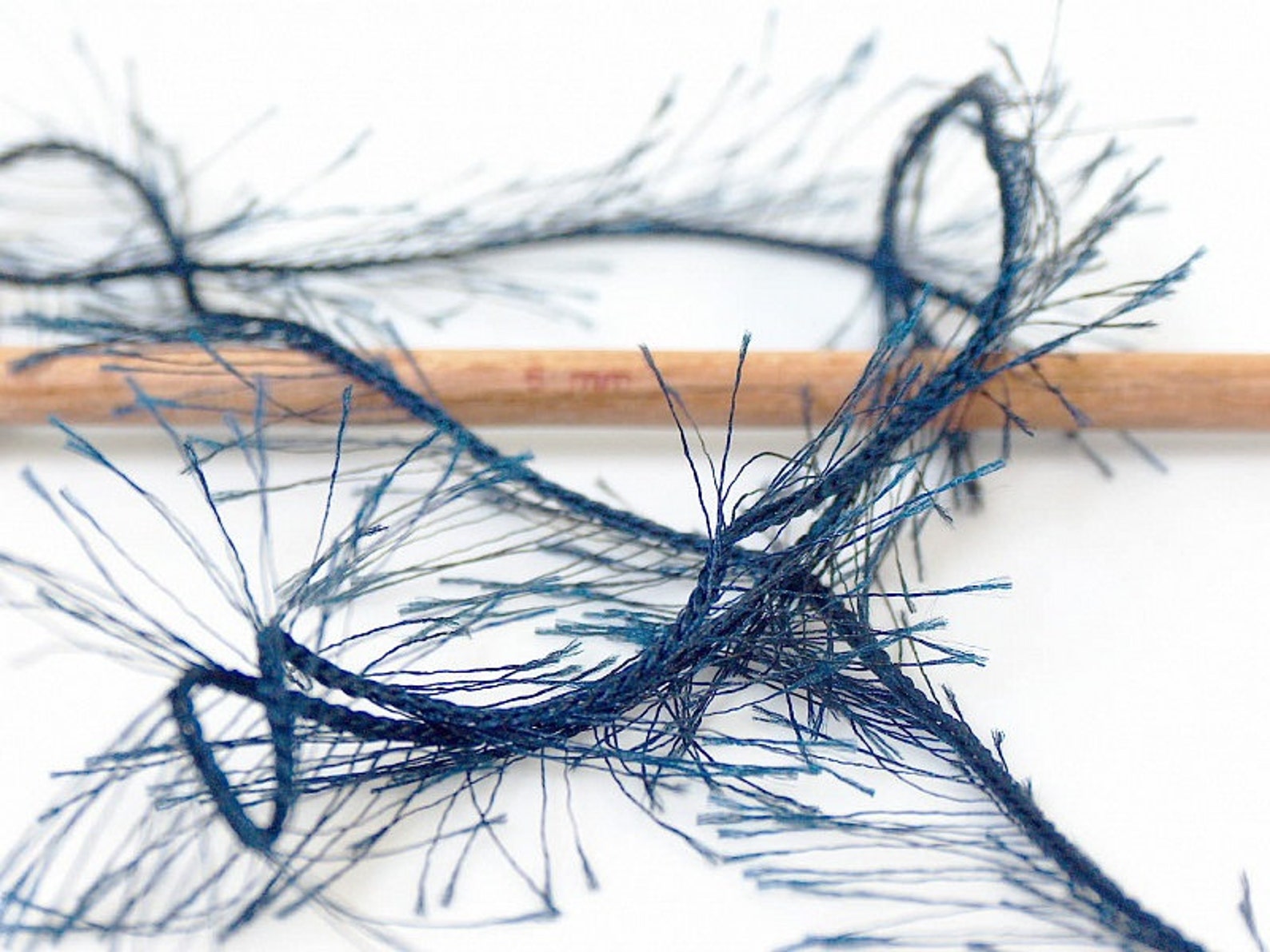 Eyelash Knitting Yarn, ICE Yarn Dark Blue, 1 Skein 50gr Porcupine Yarn ...