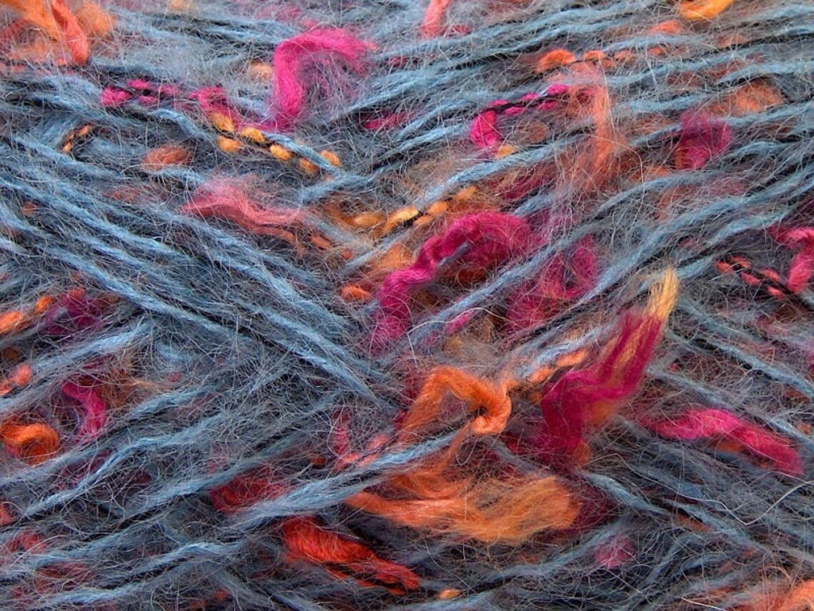 Yarn, Mohair, Mohair Trawl ICE Yarn, Made in Turkey 1 Skein 100 Gr ...