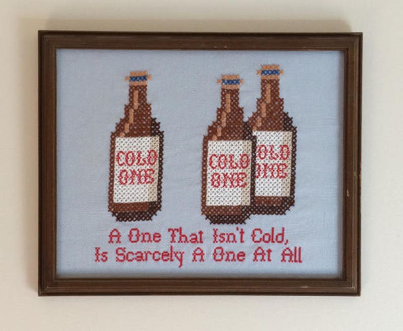 Cross Stitch Pattern Homestar Runner / Strong Bad Email Cold Ones - Etsy
