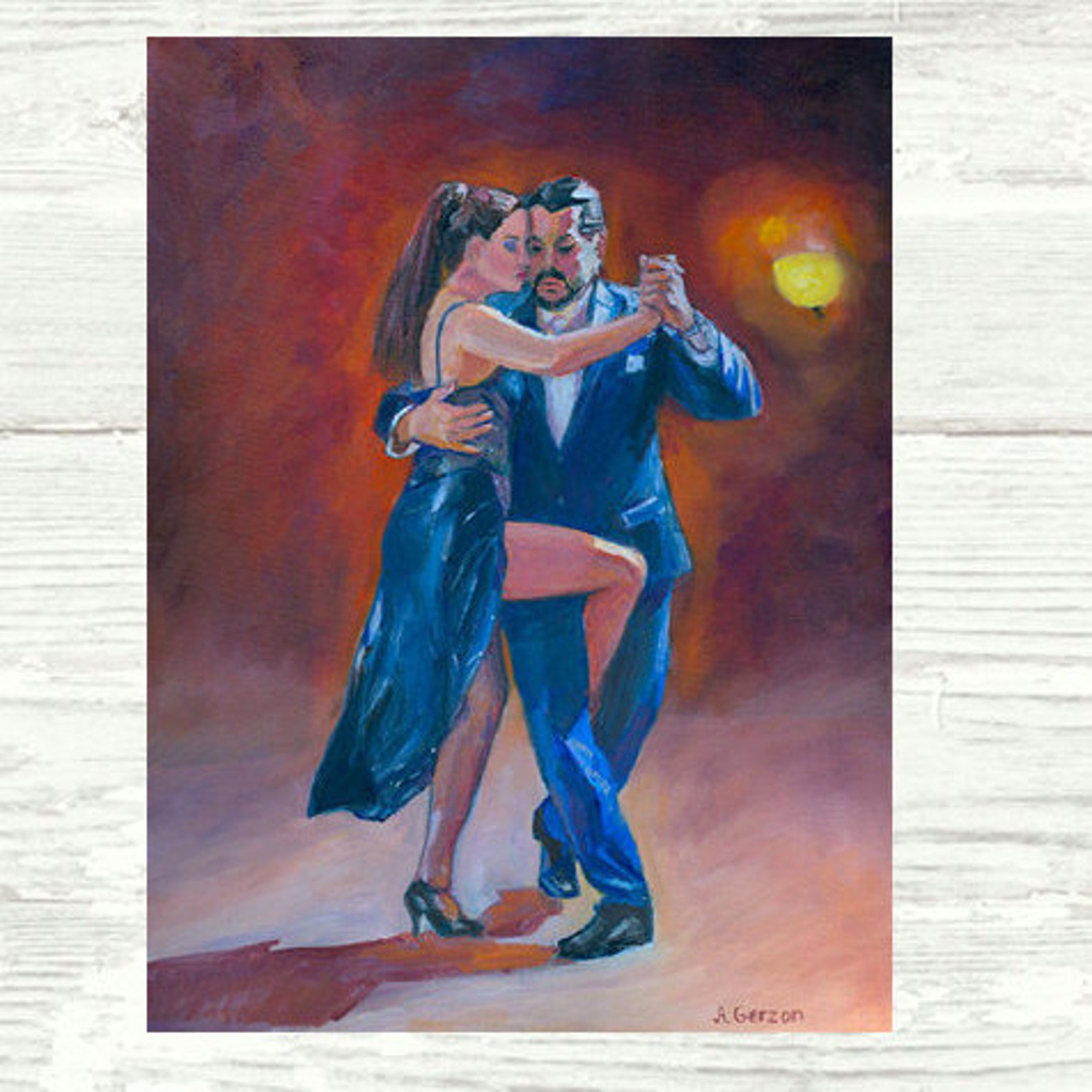 Tango Romantico POSTER or PRINT Tango Art Dance Art CANVAS Tango ...