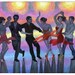 Salsa Dancing Art PRINT, Colorful Club Scene Silhouette - Etsy