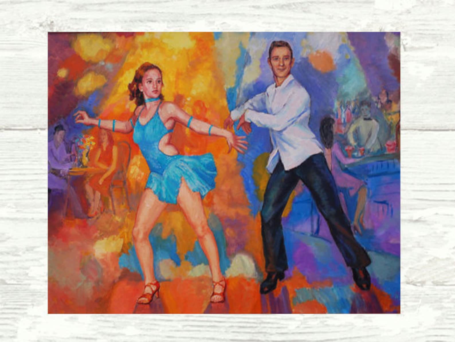 Salsa Shines PRINT or CANVAS Art. Salsa Dancers Performing, Salsa ...