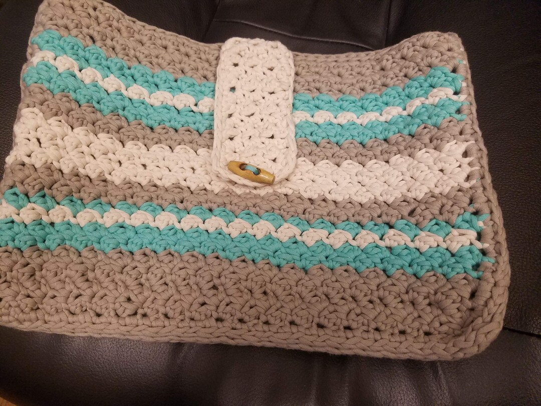 Crocheted Tablet or Laptop Cover With Toggle Button Close - Etsy