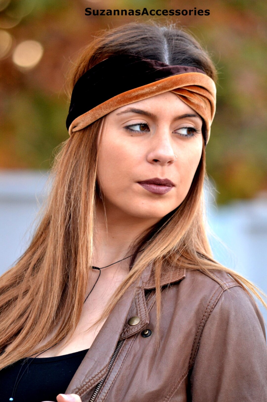 Velvet Turban, Brown Turbans, Running Turban, Yoga Turbands, Boho ...