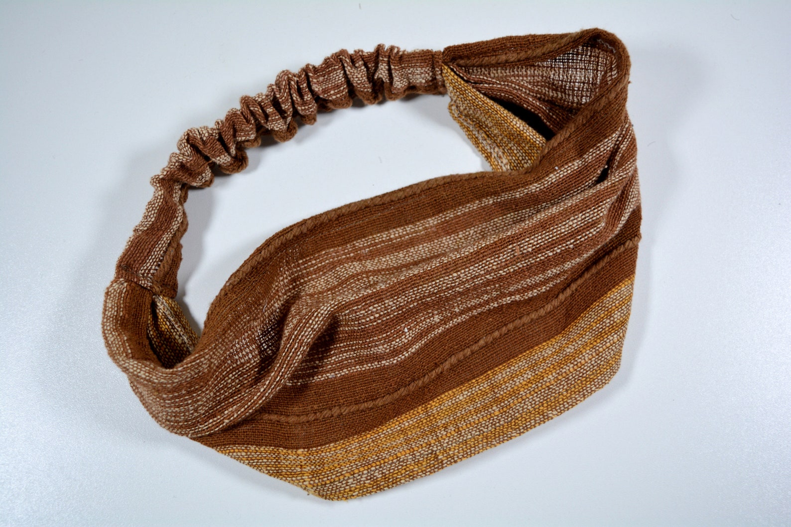 Brown Camel Rustic Stile Headband Linen Head Band, Running Vintage ...