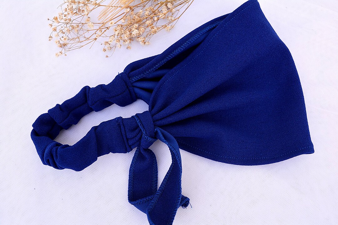 Vintage Turban Blue Turbans Running Turban Yoga Turbands Navy Blue