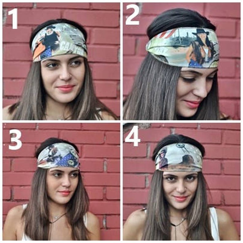 Elastic Jersey Headband USA Turban, Bandana Elastic Fitness Headband ...