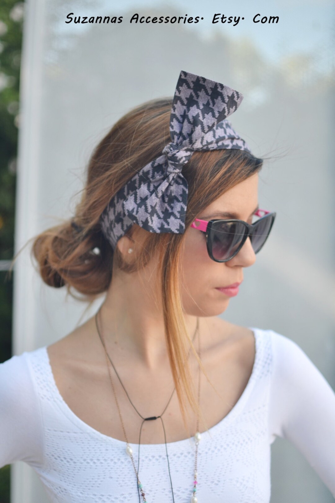 50s Purple Workout Head Scarf for Womens, Purple Headband Adult, Woman ...