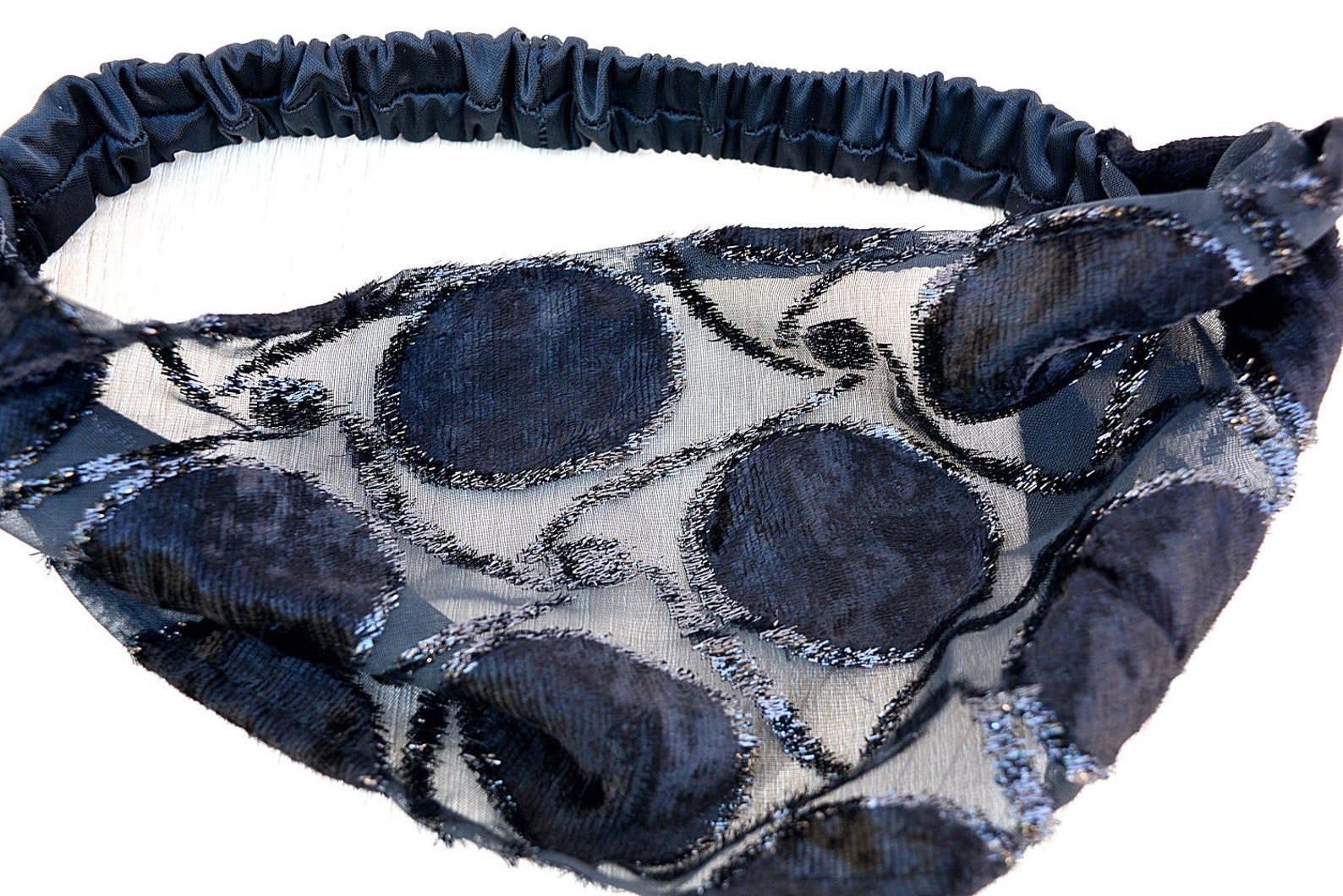 Black Running Chiffon Velvet Fashion Elegant Turban Headbands - Etsy