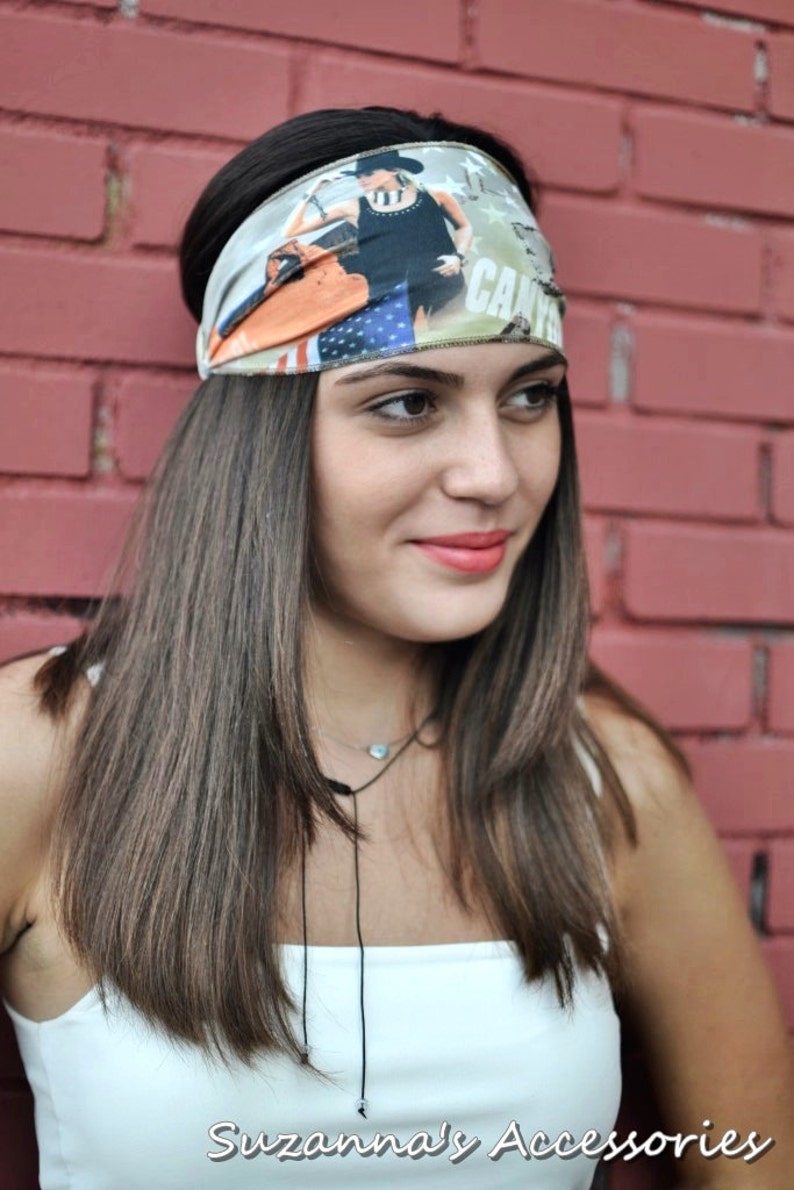Elastic Jersey Headband USA Turban, Bandana Elastic Fitness Headband ...
