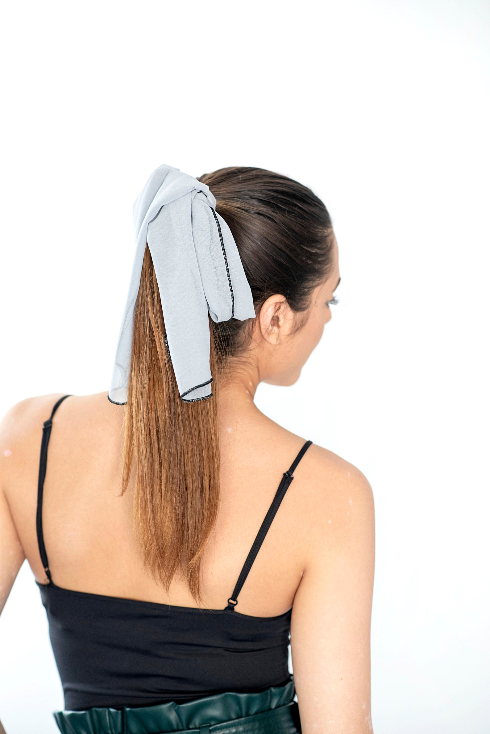 Pale Grey Headband Hair Scarf Women Head Scarf, Hair Covering Long Hair ...