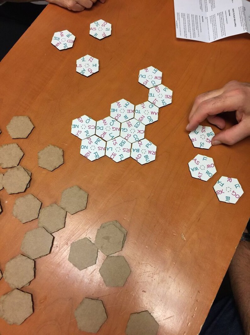 Hex-a-spell Word Game | Hexagonal Spelling Game - Etsy Canada