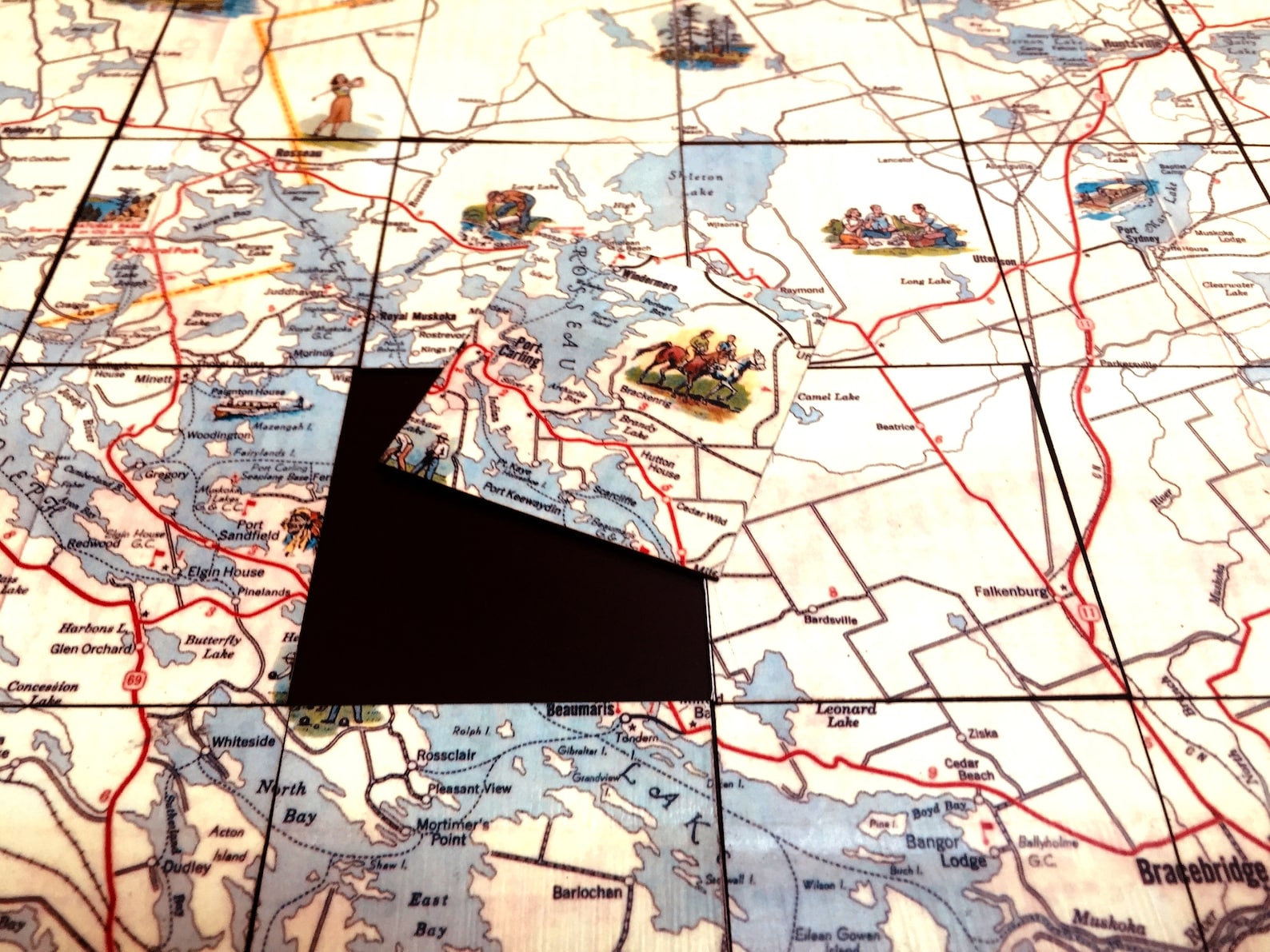 1949 Vintage Muskoka Map Puzzle and Board Game - Etsy Canada