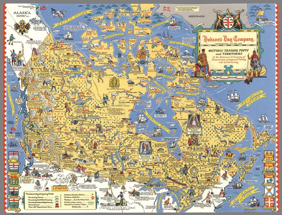 Canada Map Scavenger Hunt & Historical Game Using 1969 Commemorative ...