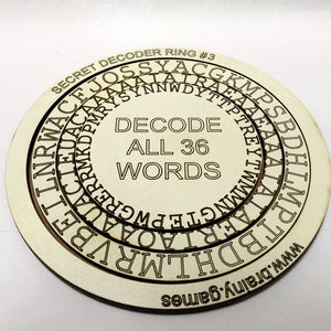 Secret Decoder Rings | Tactile, Laser-cut Literacy Games | Brainteaser ...