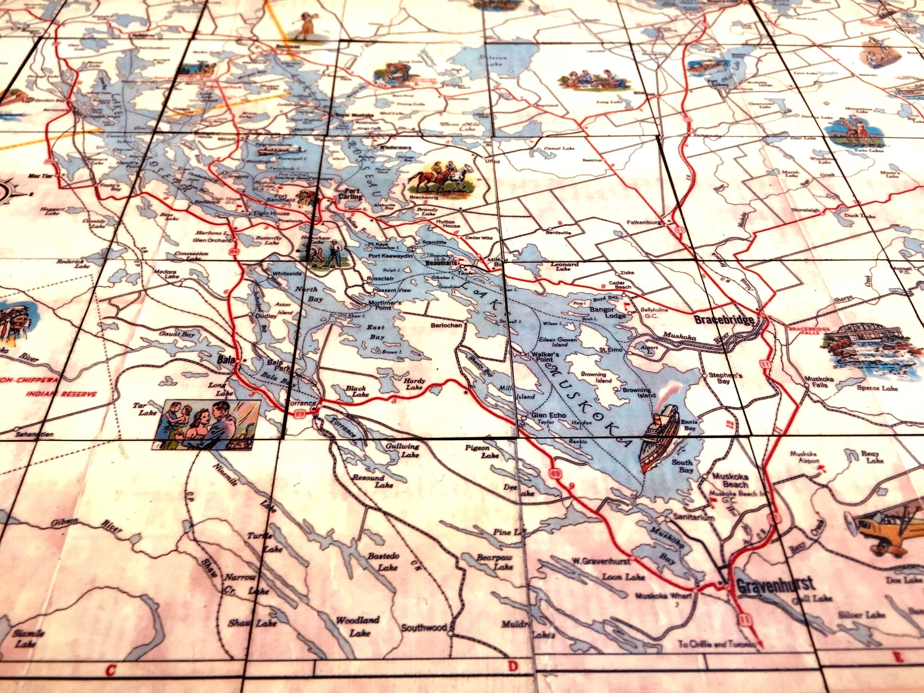 1949 Vintage Muskoka Map Puzzle and Board Game - Etsy Canada