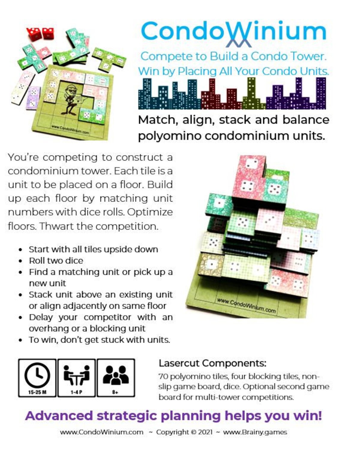 Condowinium Tetris-like Stacking Game With Polyominoes - Etsy Canada
