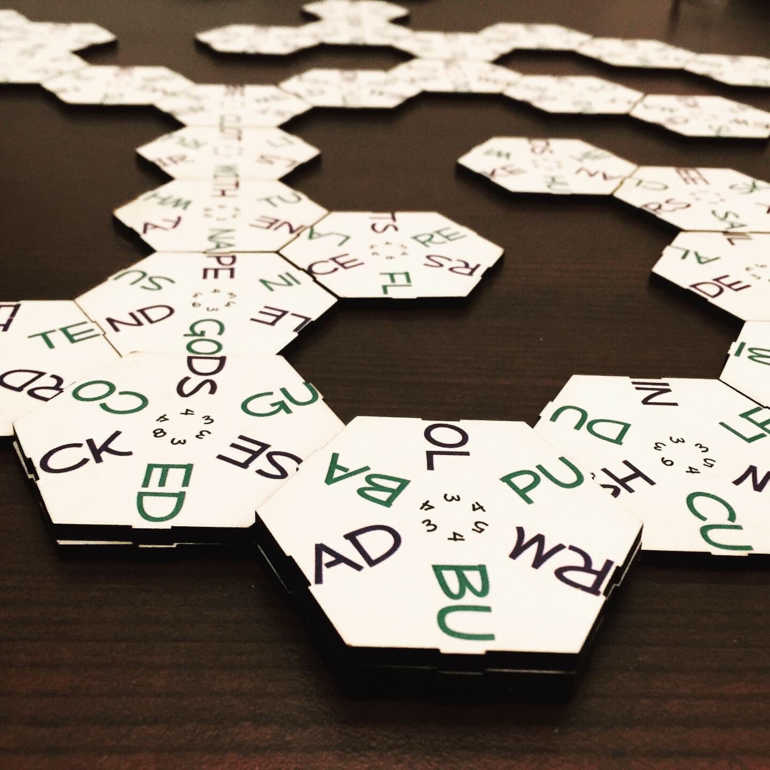 Hex-a-spell Word Game Hexagonal Spelling Game - Etsy