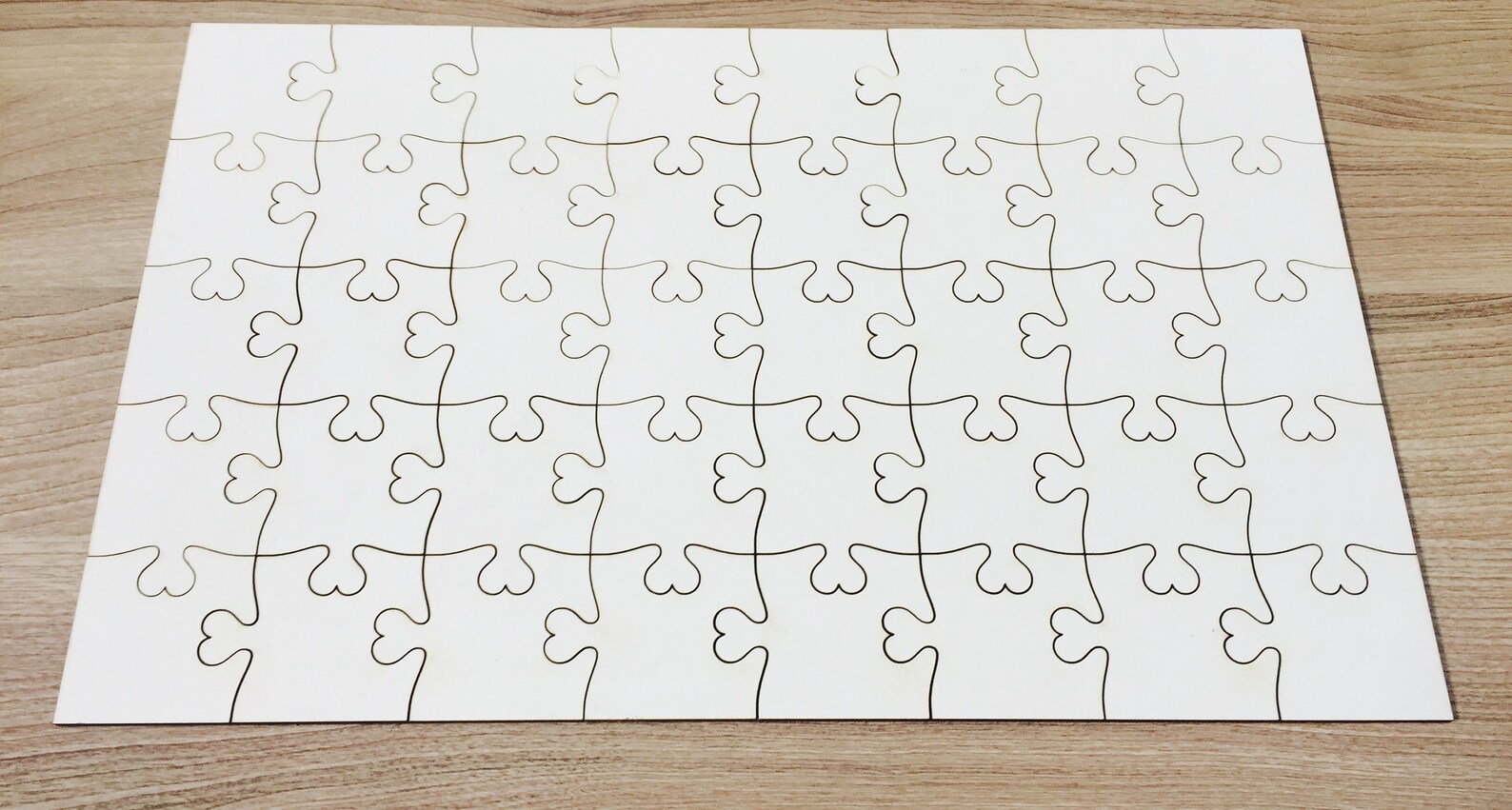 Blank Laser-Cut Jigsaw Puzzle to add your own drawing or | Etsy