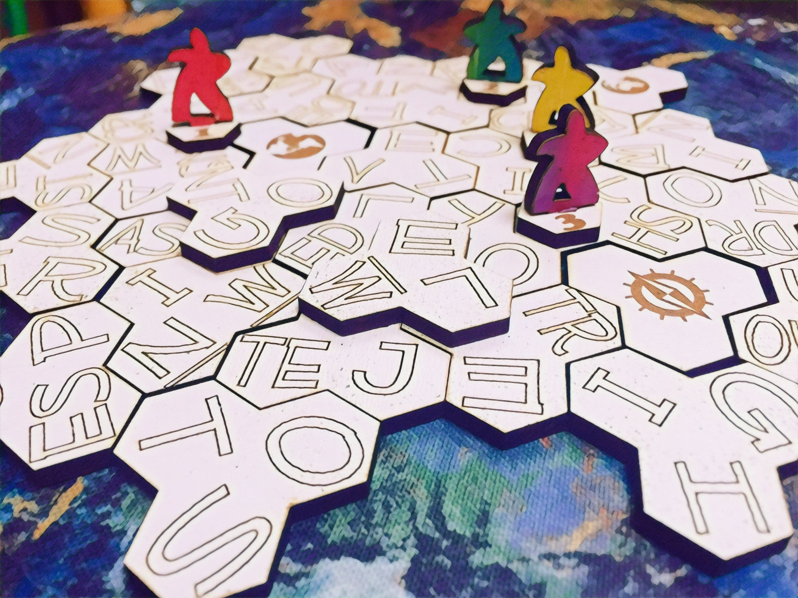 Hexagonal Word Search Spelling Game - Etsy