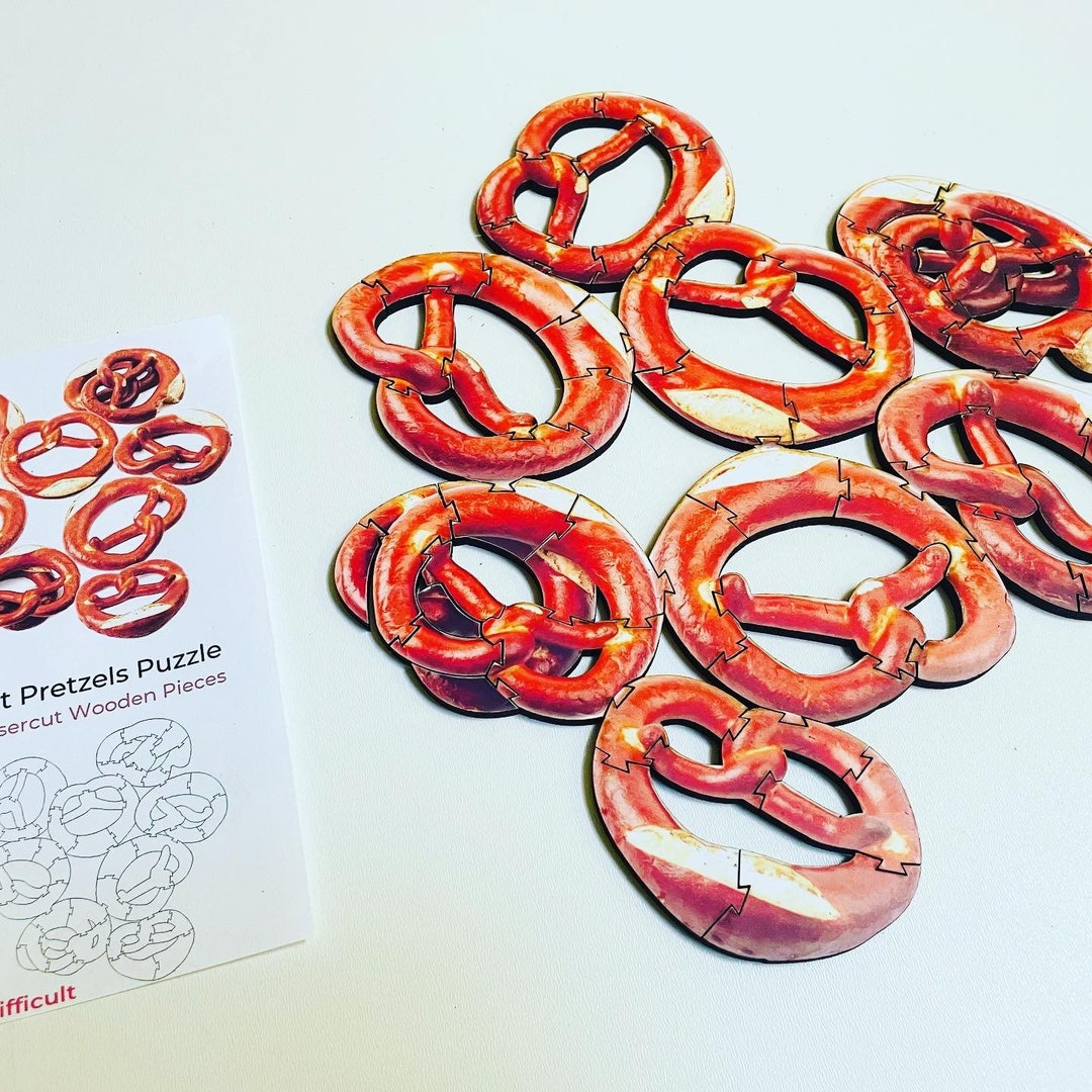 Pretzels Puzzle: Laser-cut Wooden Jigsaw - Etsy