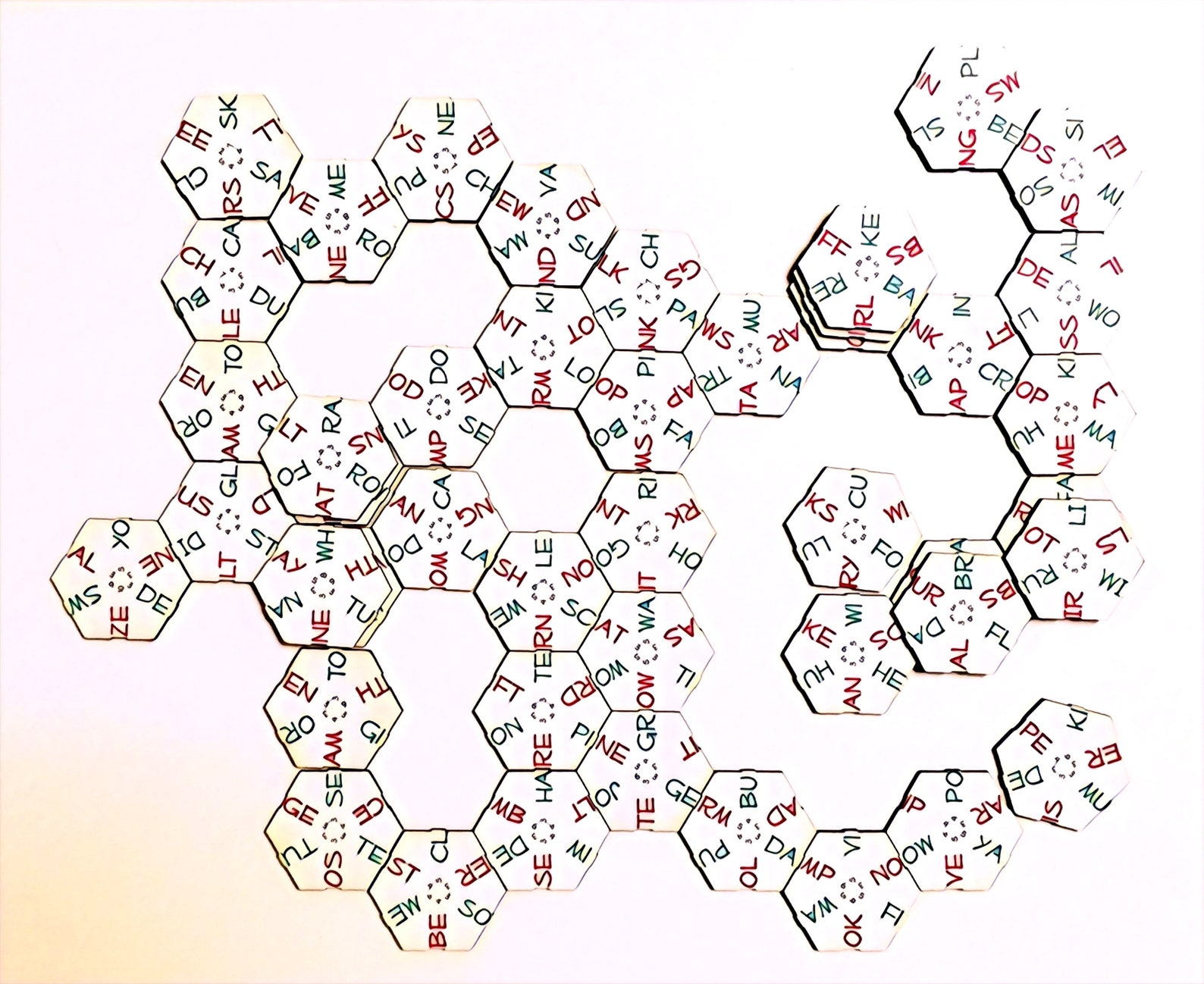 Hex-a-spell Word Game Hexagonal Spelling Game | Etsy Canada
