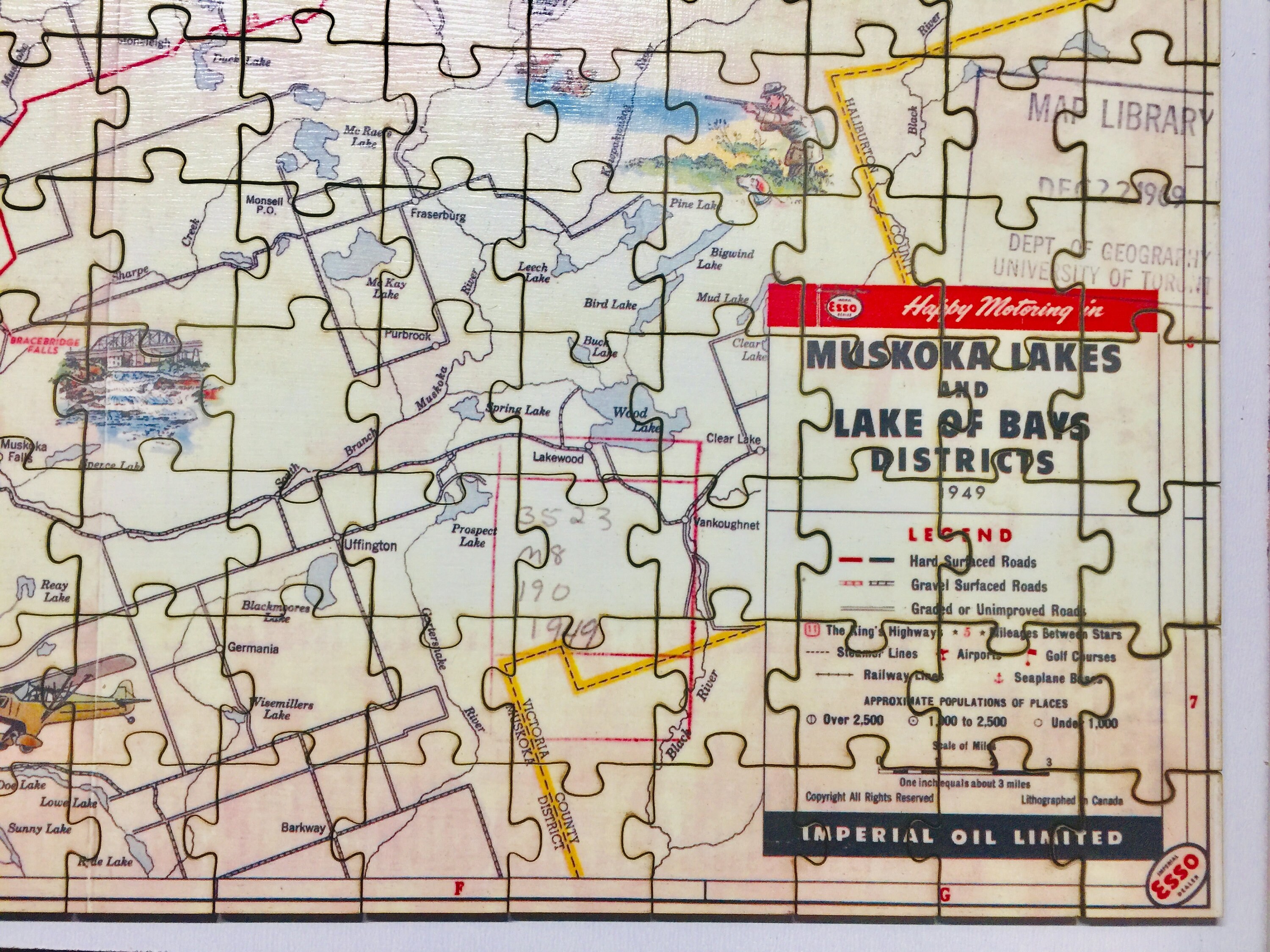 1949 Vintage Muskoka Map Puzzle and Board Game - Etsy Canada